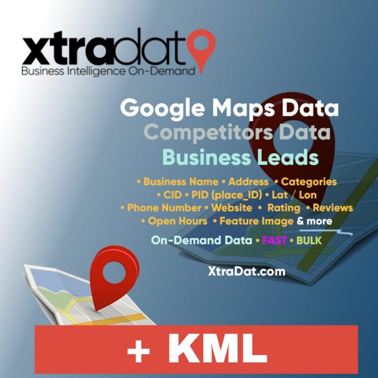 KML GMB Leads: Generate KML File(s) from GMB Dataset, On-Demand - XtraDat
